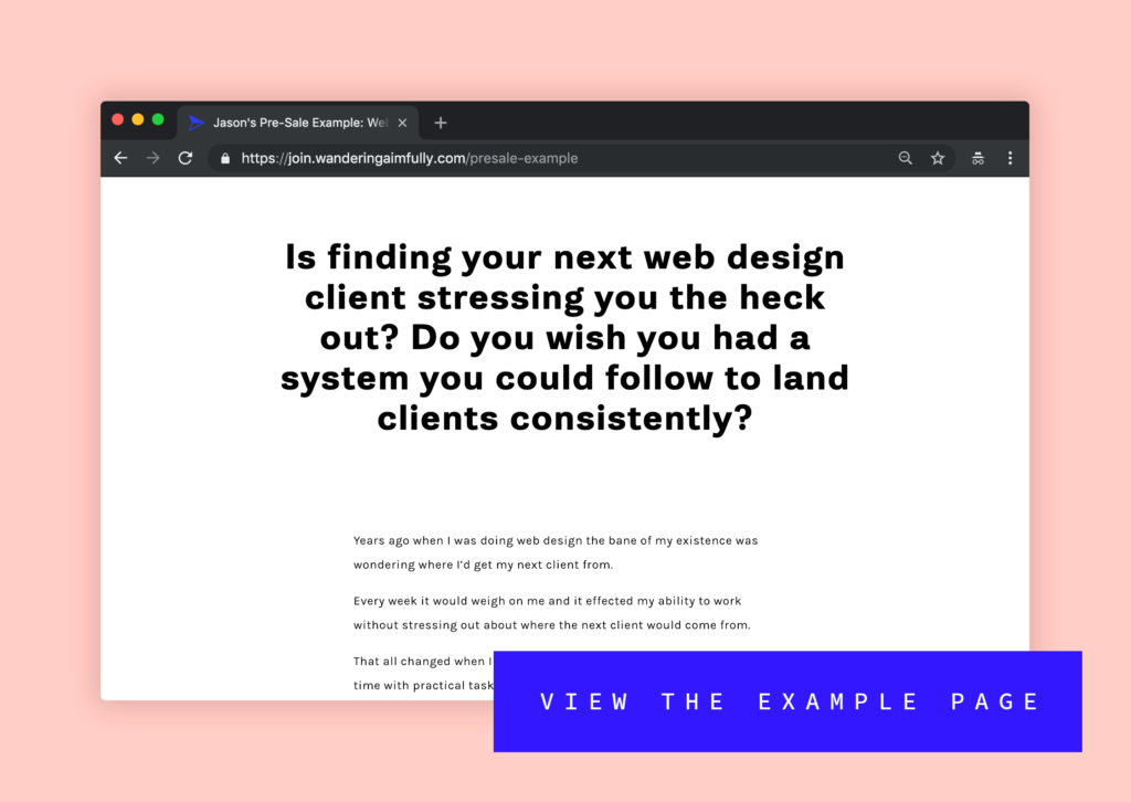 presale-example – Wandering Aimfully